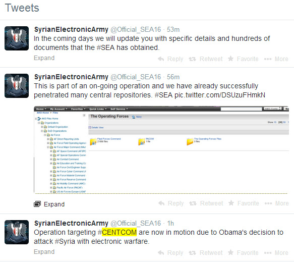 Syrian Electronic Army hacks U.S Central Command & threatens to leak ...