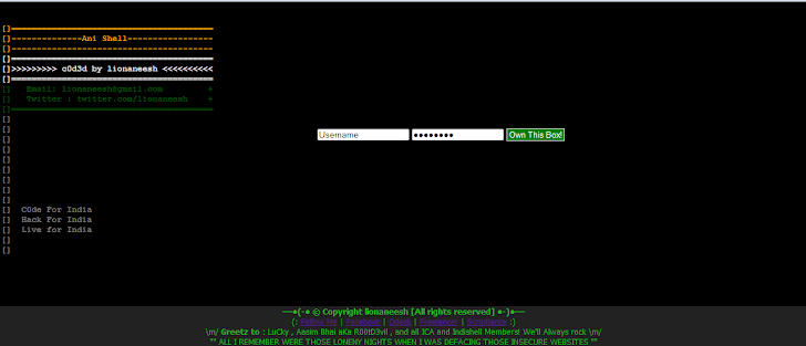 Ani-Shell v1.0 - PHP shell with features like Mass-Mailer , Fuzzer ...