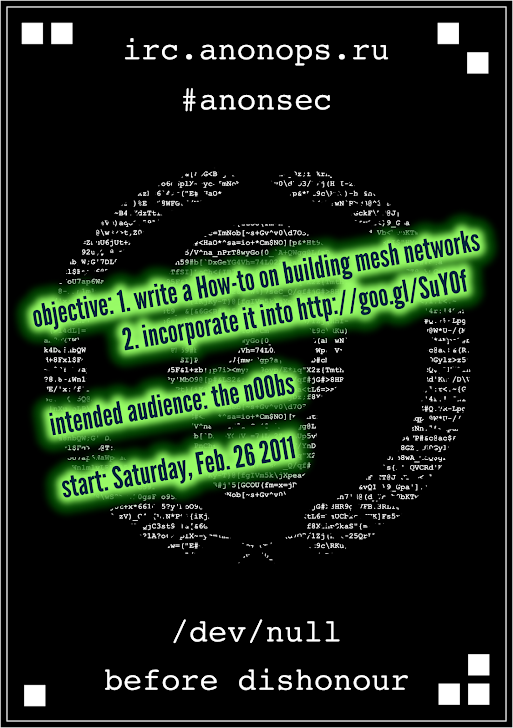 #anonsec : Anonymous Hackers guide how to Mesh Network