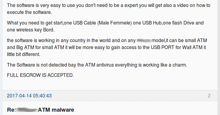 Dangerous Malware Allows Anyone to Empty ATMs—And It's On Sale!