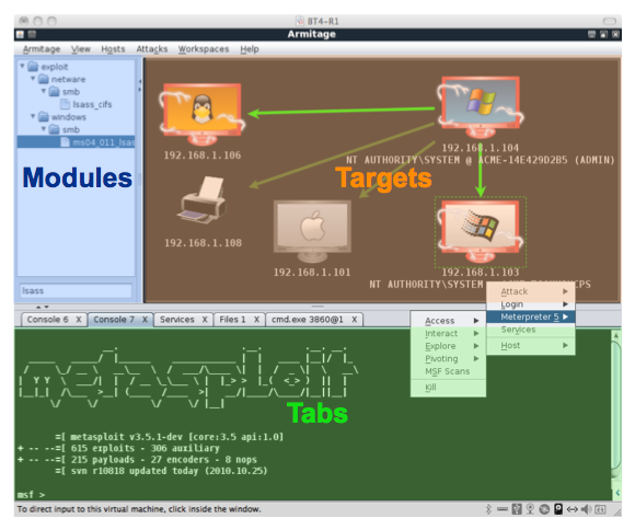 Armitage Update : Graphical cyber attack management tool for Metasploit