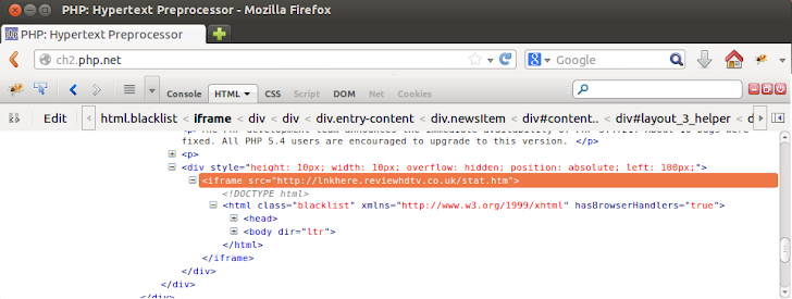 Google detected Malware on PHP.net website; Flagged as 'Suspicious' site