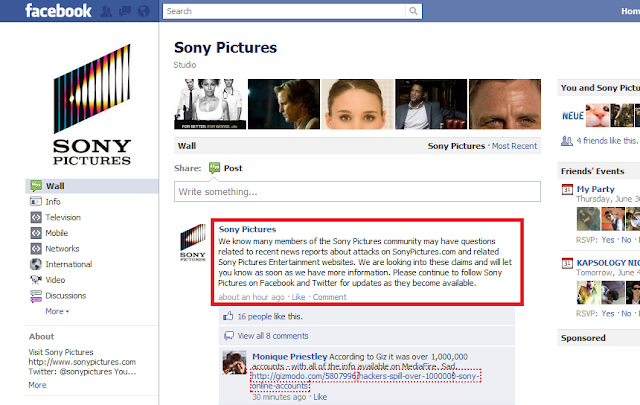 Sony Pictures hacked and Database Leaked by LulzSec