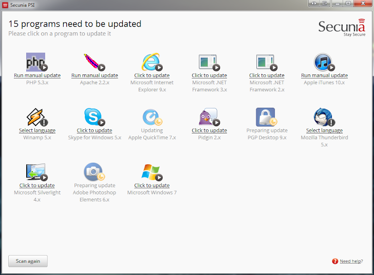 Secunia PSI 3.0 : Automatic Patching Of Insecure Applications