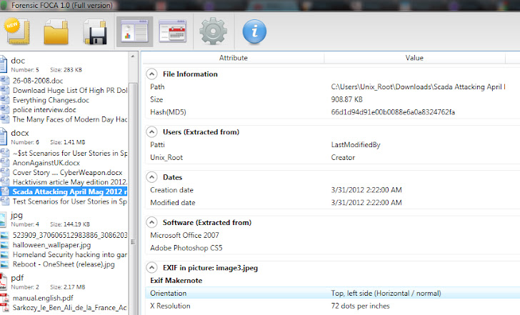 Forensic FOCA - Power of Metadata in digital forensics