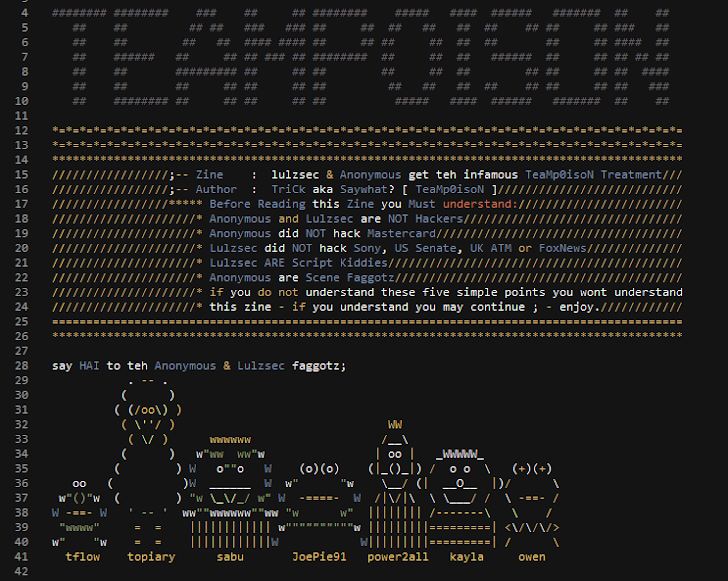 Anonymous & Lulzsec Personal Information leaked by TeaMp0isoN
