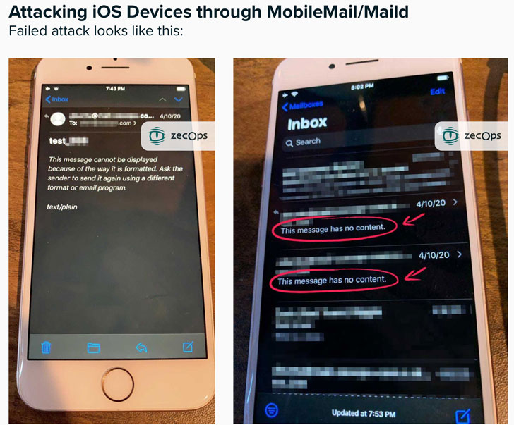 Zero-Day Warning: It's Possible to Hack iPhones Just by Sending Emails