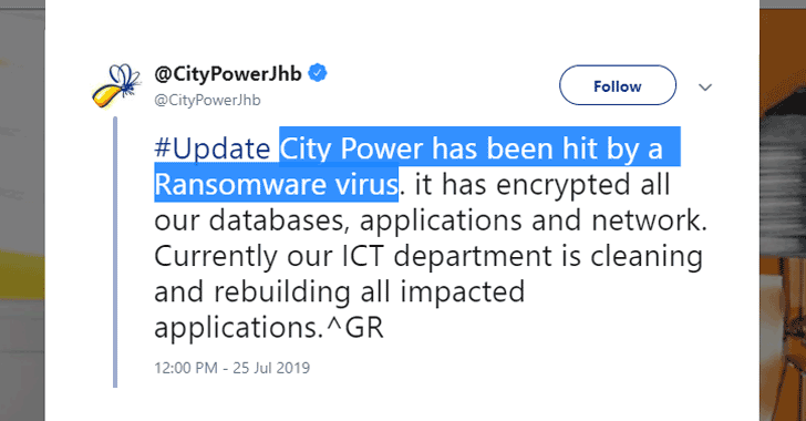 Ransomware Attack Caused Power Outages in the Biggest South African City