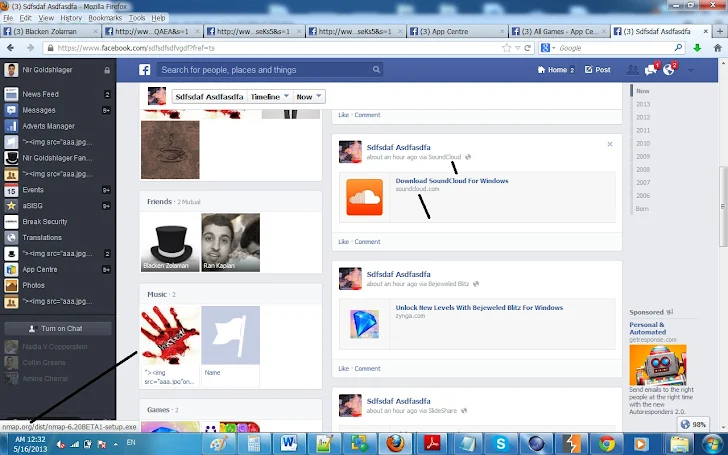 Facebook Hacking, technique to Spoof the content of any Facebook App