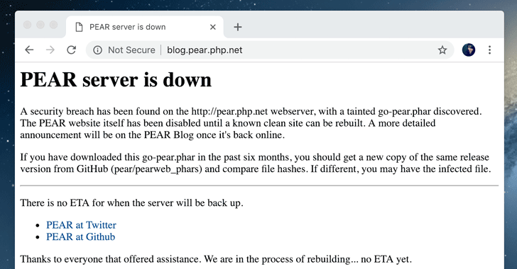 Someone Hacked PHP PEAR Site and Replaced the Official Package Manager