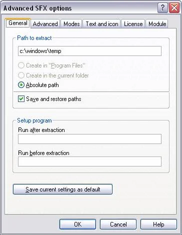 Self-extracting archive (SFX) as Creative Virus Handler